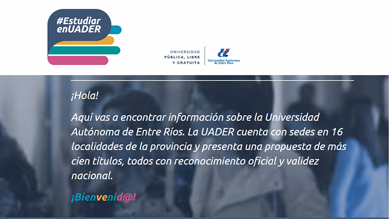 UADER puso en línea un sitio web para exclusivo para ingresantes ...