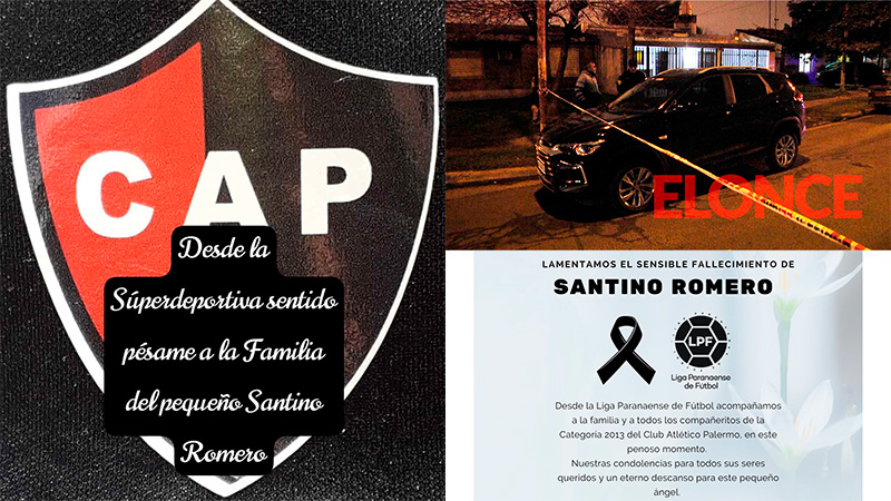Dolor y congoja en el fútbol infantil por la trágica muerte de Santino ...