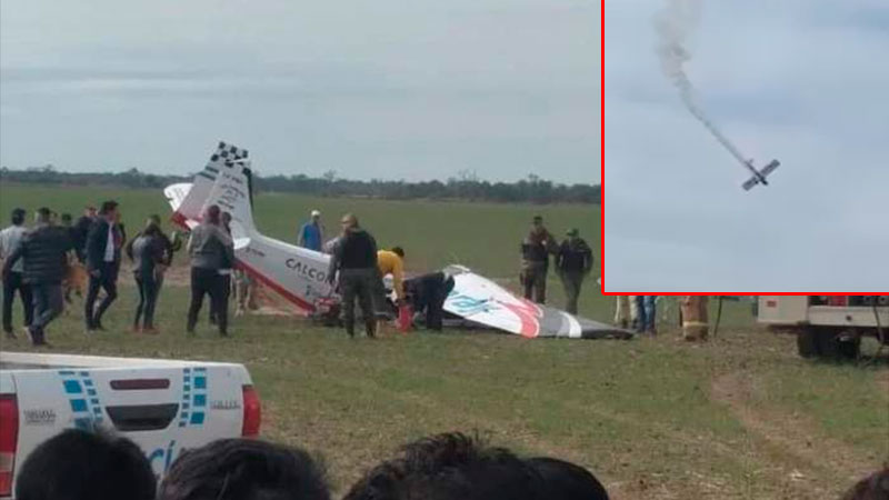 Murieron dos personas al estrellarse una avioneta en Chaco: el impactante video | Elonce.com