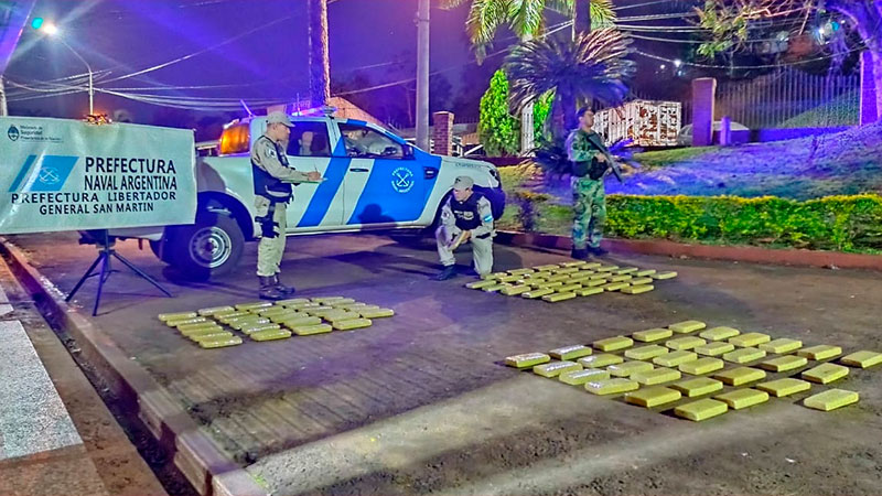 Prefectura secuestró más de 91 kilos de marihuana y 5.000 atados de ...