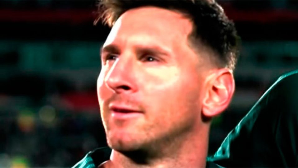 La emoción de Lionel Messi al cantar el Himno Nacional Argentino en el ...