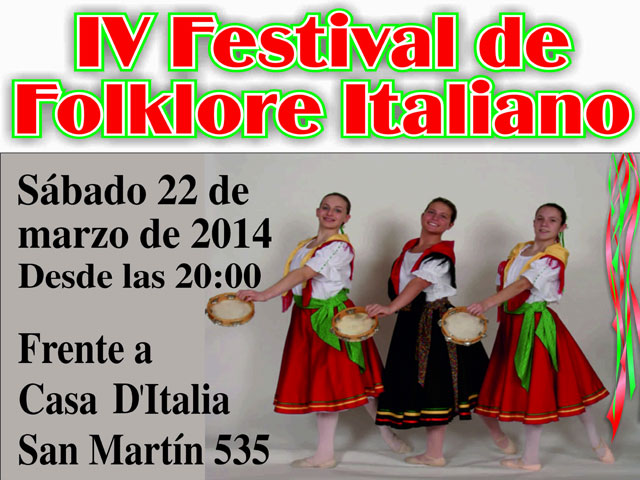 Este sábado habrá un festival folclórico de danzas italianas | Elonce.com
