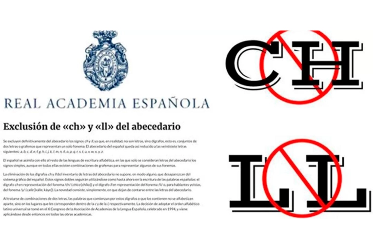 La RAE sacó del abecedario la "ch" y la "ll" | Elonce.com